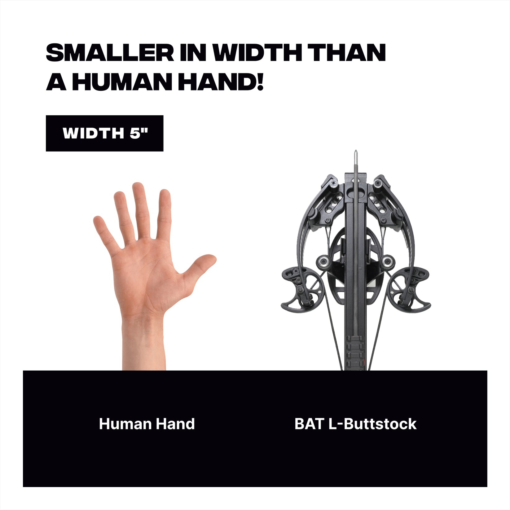 BAT Compound Crossbow Pistol with L-Stock - 300fps & 130lbs – BALLISTA