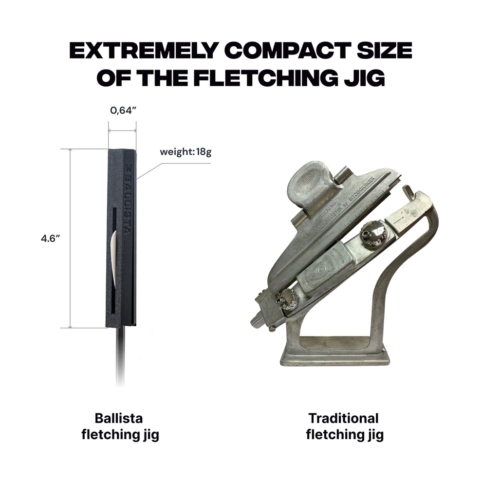 2-Vanes Fletching Jig 5.5-6mm Arrows - Compatible with BALLISTA Bolts
