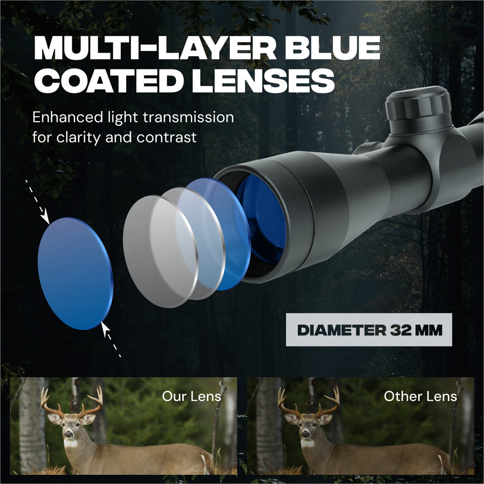4x32 Viper Eye Crossbow Scope with 2 Mounts Fits 20 mm Picatinny Rail ...