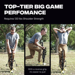 MegaBat Reverse Crossbow for Hunting & Fishing - 450 FPS, 360 lbs Draw ...